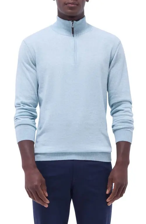 Bugatchi Quarter Zip Pullover - Celadon