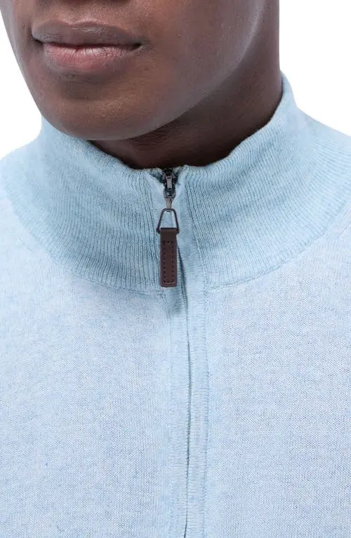 Bugatchi Quarter Zip Pullover - Celadon