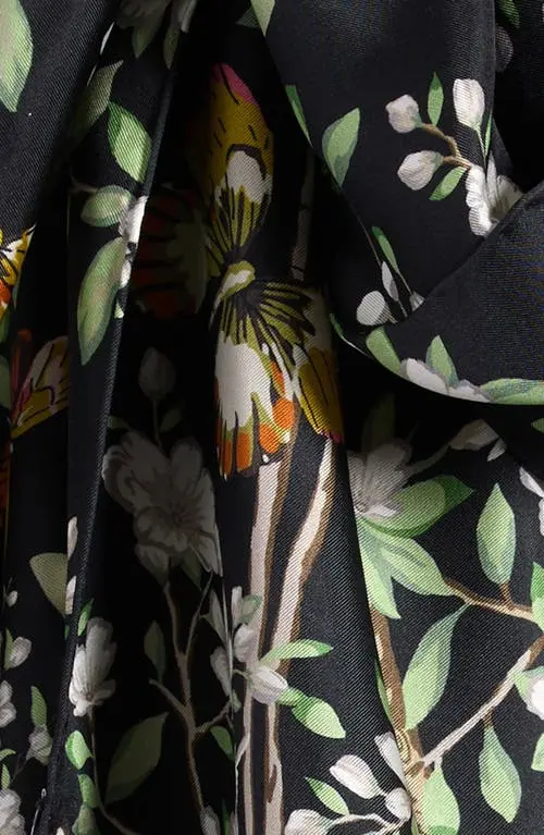 Echo Spring Unfolding Silk Oblong Scarf - Black