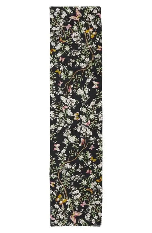 Echo Spring Unfolding Silk Oblong Scarf - Black