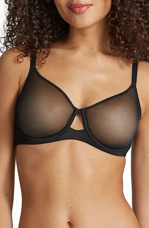 Commando Chic Mesh Full Cup Underwire Bra - Black