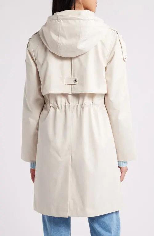 Sam Edelman Hooded Longline Jacket - Linen