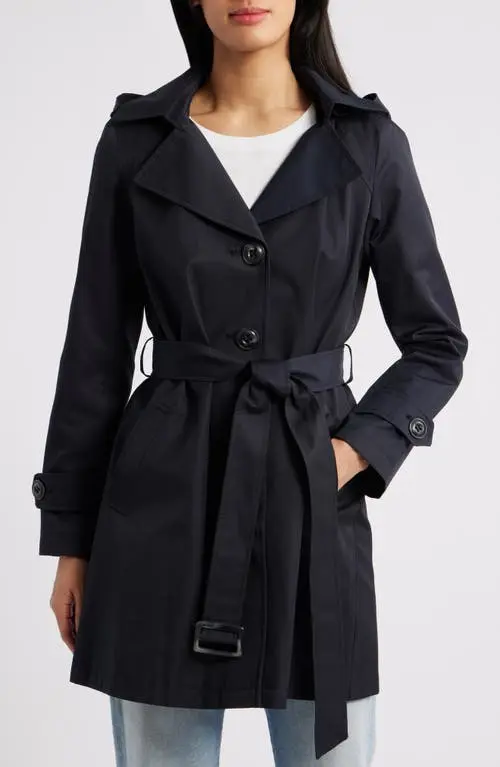 Sam Edelman Short Trench Coat - Navy