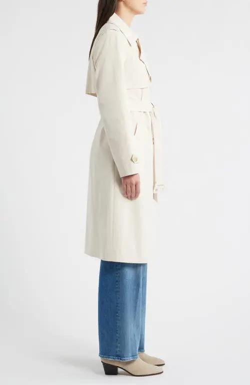 Sam Edelman Double-breasted Trench Coat - Linen