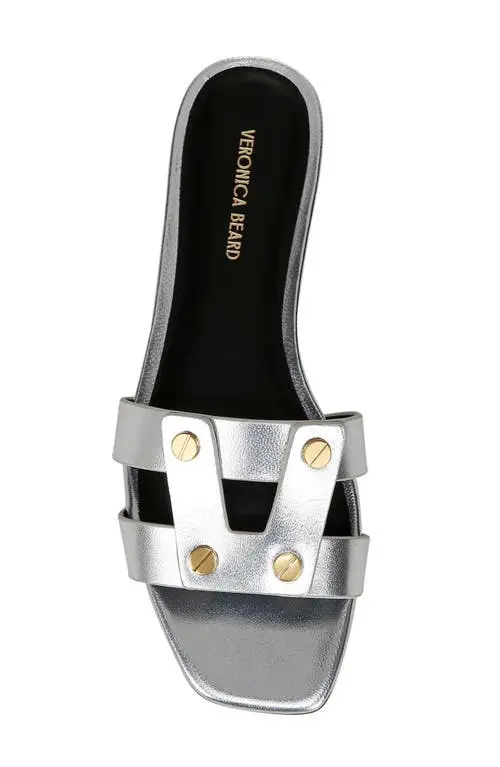 Veronica Beard Via Slide Sandal - Silver