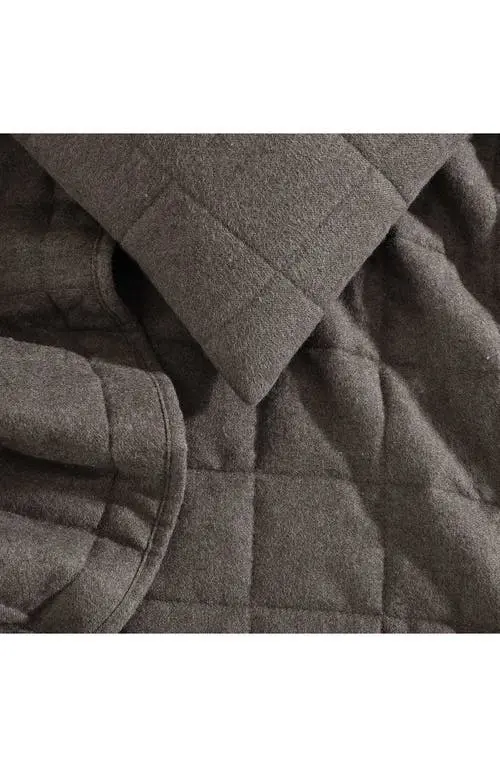 Calvin Klein Mélange Flannel Quilt - Chocolate