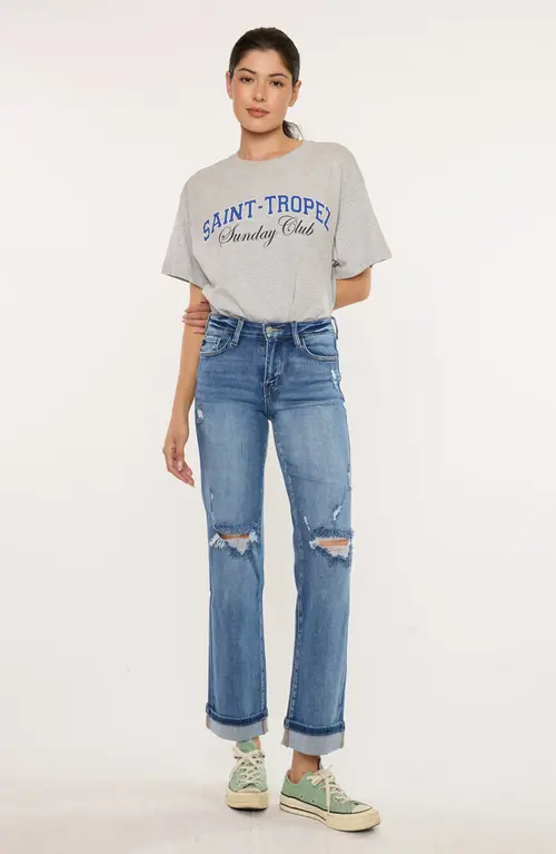 KANCAN Carrie Essentials Mid-rise True Straight Jeans