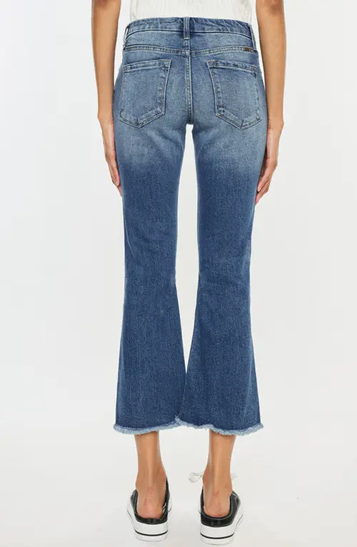 KANCAN Aida Mid-rise Cropped Flare Jeans