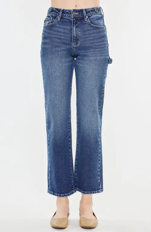 KANCAN Ashley High Rise Straight Leg Jeans - Medium Wash