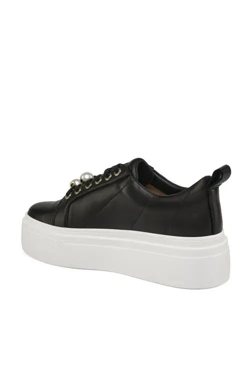 J/Slides Nyc Aria Leather Sneakers Black Editorialist