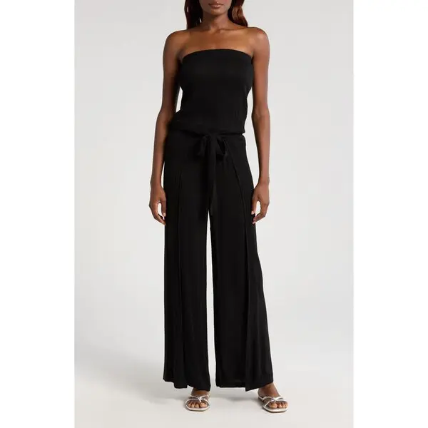 Elan Strapless Jumpsuit - Black
