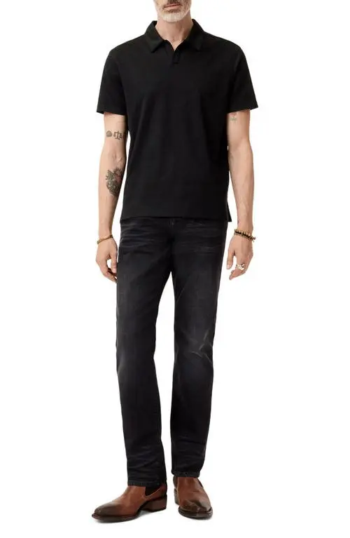 John Varvatos Hague Foliage Jacquard Polo - Black