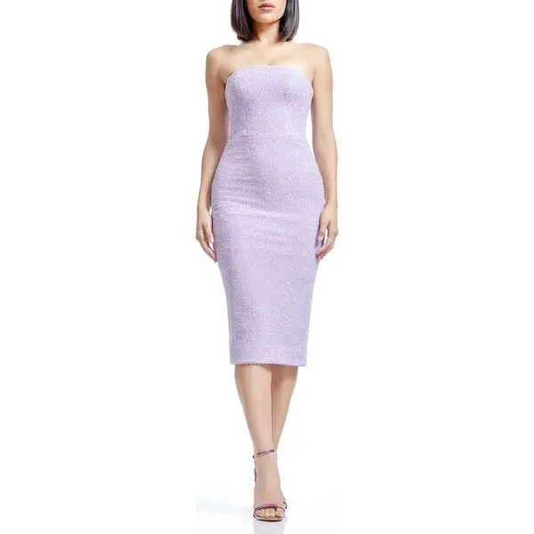 Dress The Population Viviana Sequin Sheath Dress - Lavender