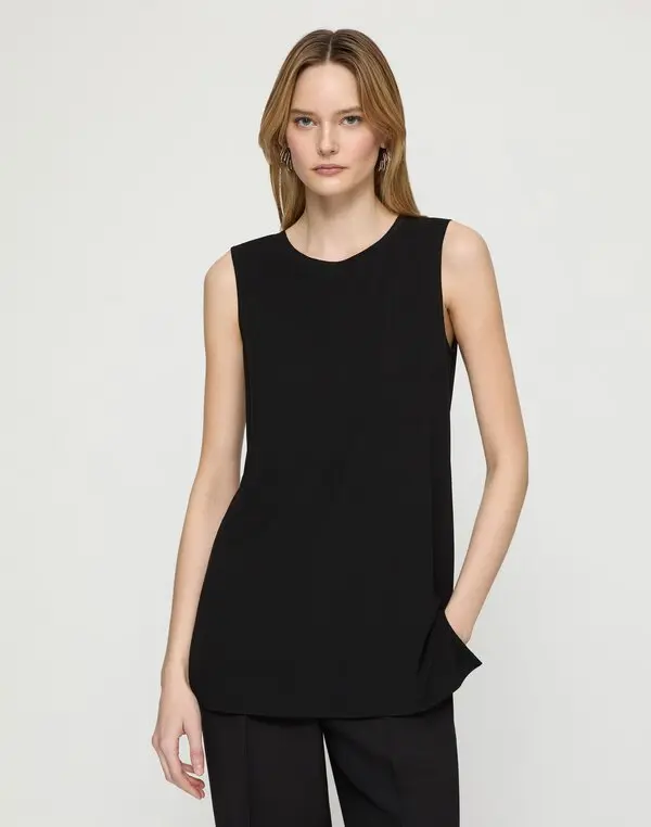 Lafayette 148 New York Side Slit Tunic - Black