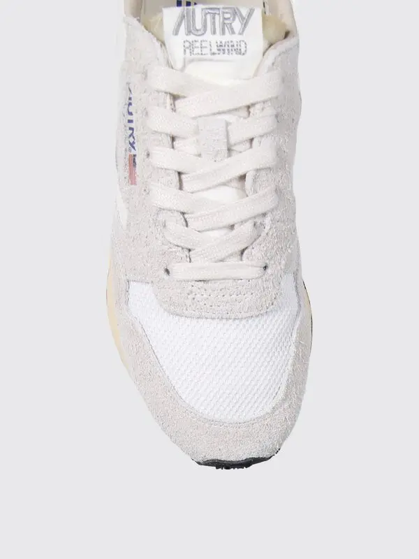 AUTRY Reelwind Nylon And Suede Lace-up Sneakers With Serrated Sole - White