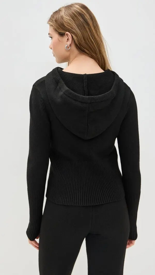 Honeydew Intimates Spice It Up Knit Zip-up Hoodie - Black