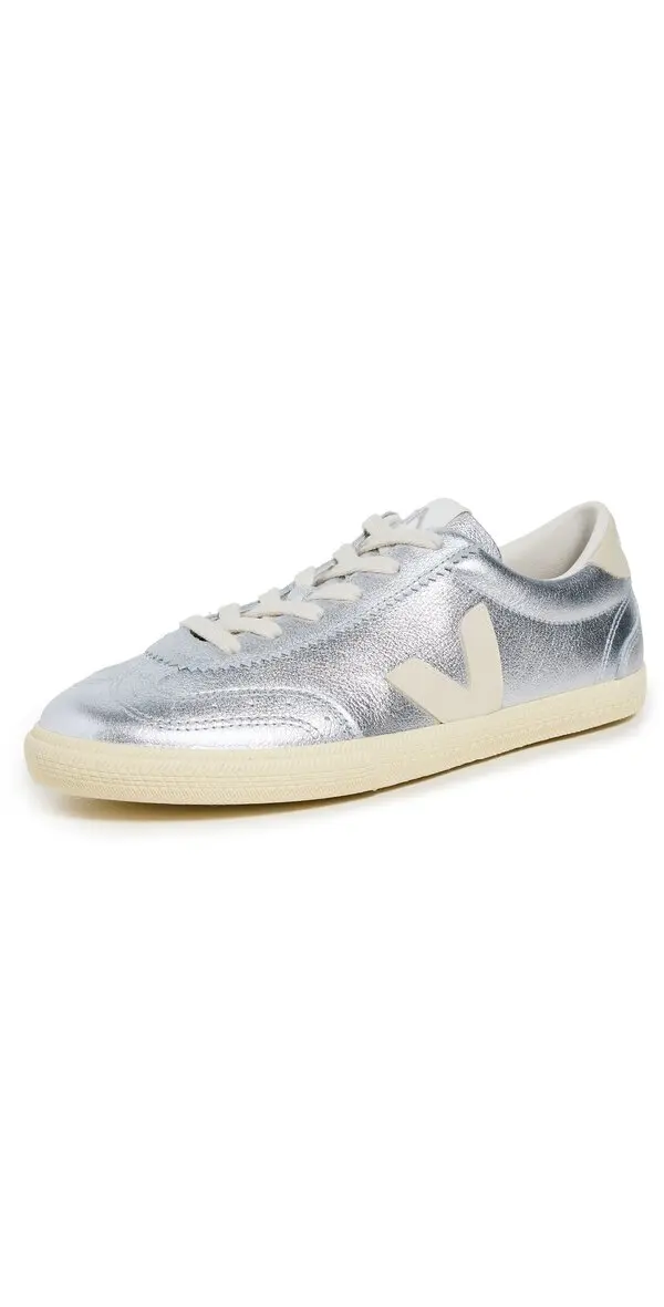 VEJA Volley O.t. Leather Sneakers - Silver/pierre