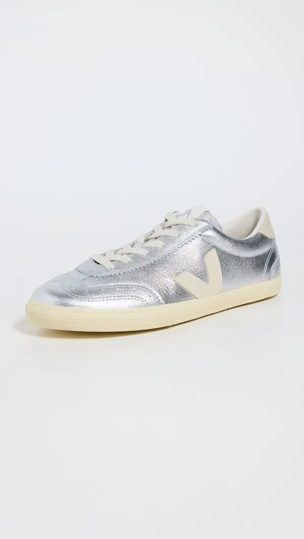 VEJA Volley O.t. Leather Sneakers - Silver/pierre