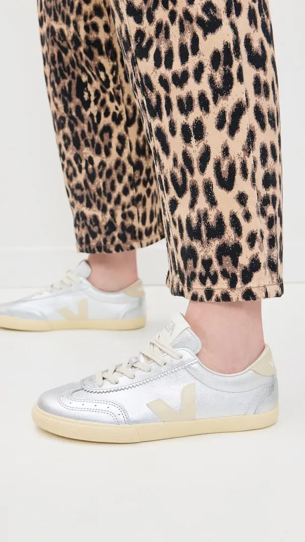 VEJA Volley O.t. Leather Sneakers - Silver/pierre