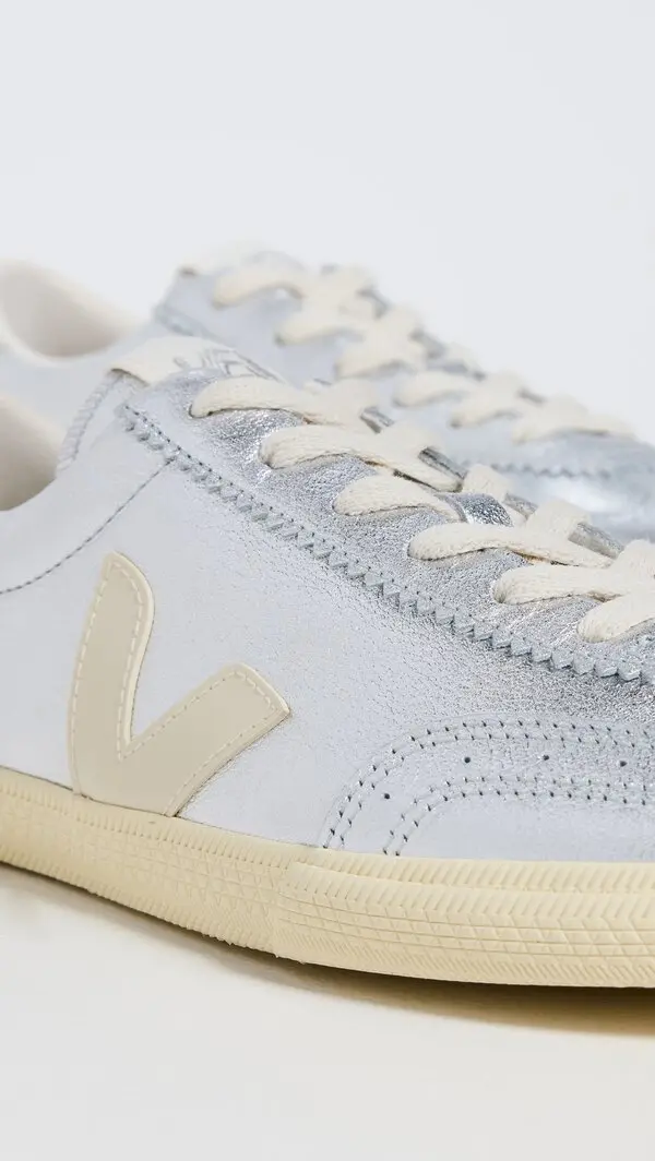 VEJA Volley O.t. Leather Sneakers - Silver/pierre