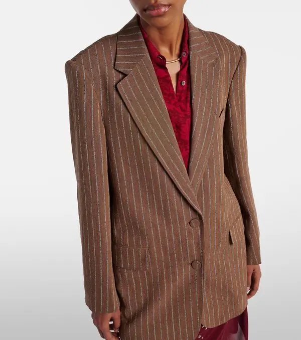 Dries Van Noten Striped Linen-blend Blazer
