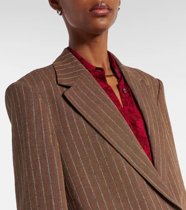 Dries Van Noten Striped Linen-blend Blazer