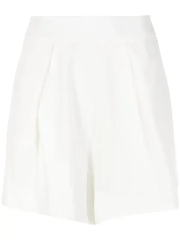 GLORIA COELHO X Isabella Fiorentino Tailored Crepe Shorts - White