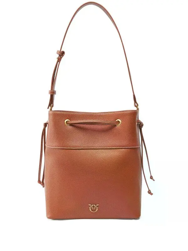 Pinko Love Birds Bucket Bag - Brown
