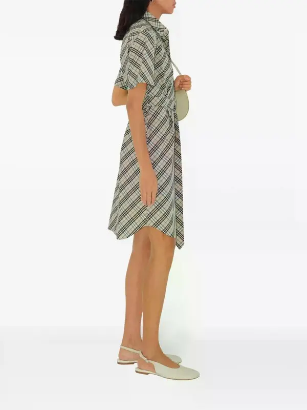 Burberry Check Cotton Shirt Dress - Neutrals