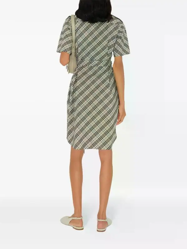 Burberry Check Cotton Shirt Dress - Neutrals