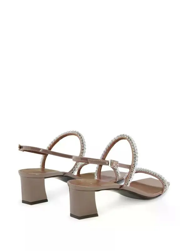 GIUSEPPE ZANOTTI Valentiine Crystal Slingback Sandals - Grey