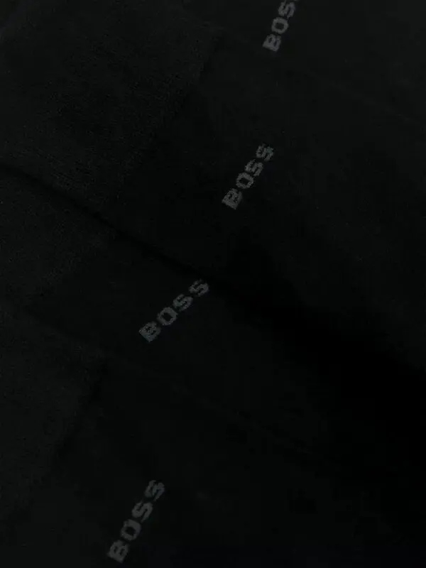 BOSS Intarsia-knit Logo Socks
