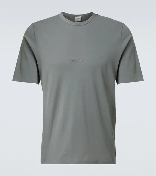 Saint Laurent Logo Cotton Jersey T-shirt