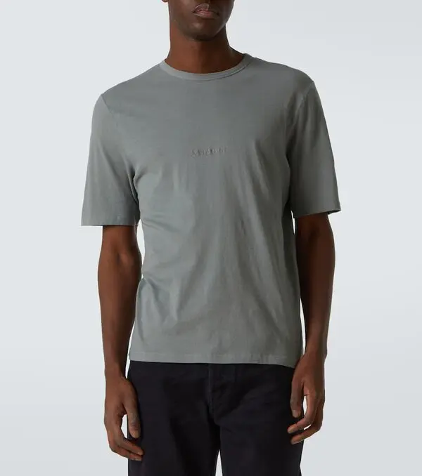 Saint Laurent Logo Cotton Jersey T-shirt