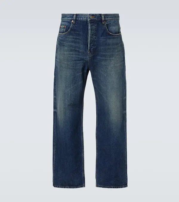 Saint Laurent Faded High-rise Straight Jeans