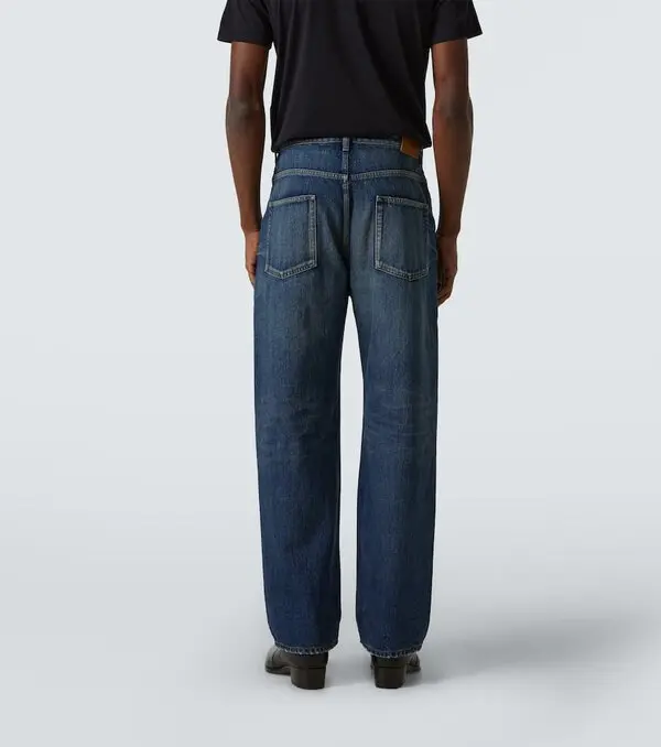 Saint Laurent Faded High-rise Straight Jeans