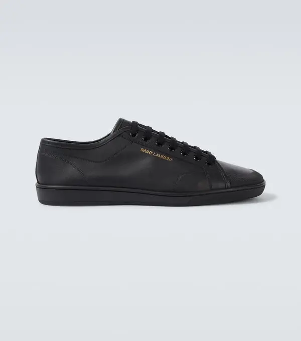 Saint Laurent Gym Leather Sneakers - Black