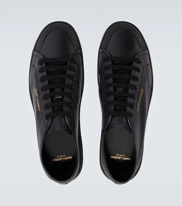 Saint Laurent Gym" Leather Sneakers - Black