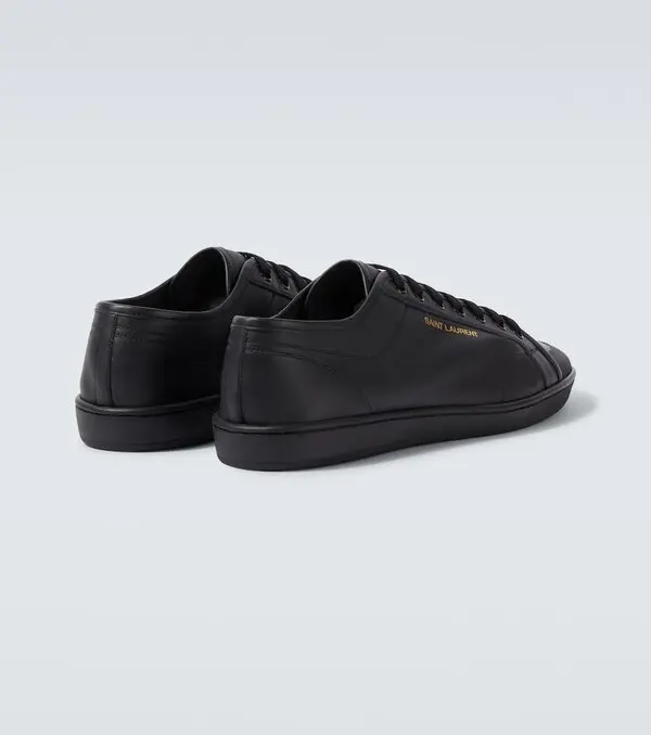 Saint Laurent Gym" Leather Sneakers - Black