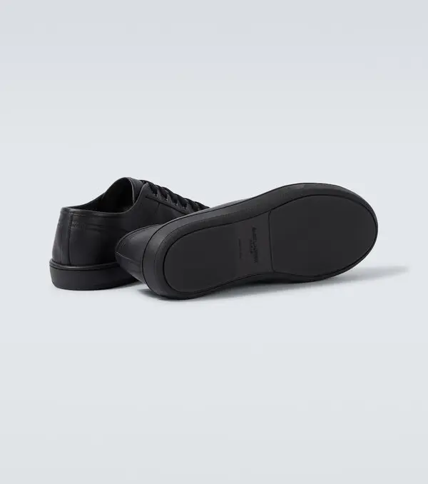 Saint Laurent Gym" Leather Sneakers - Black