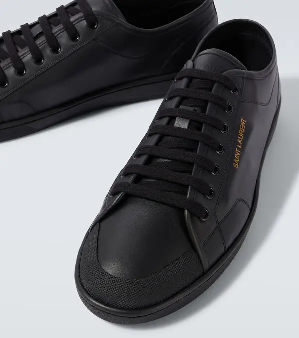 Saint Laurent Gym" Leather Sneakers - Black