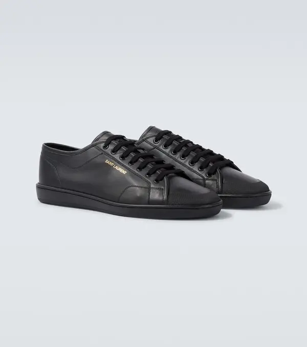 Saint Laurent Gym" Leather Sneakers - Black