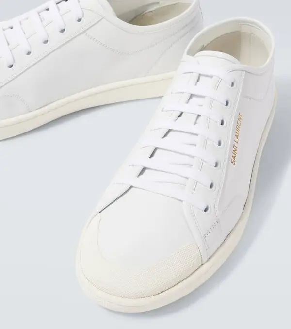 Saint Laurent Gym Leather Sneakers - White