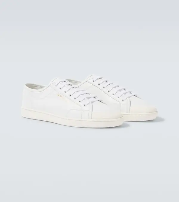 Saint Laurent Gym Leather Sneakers - White