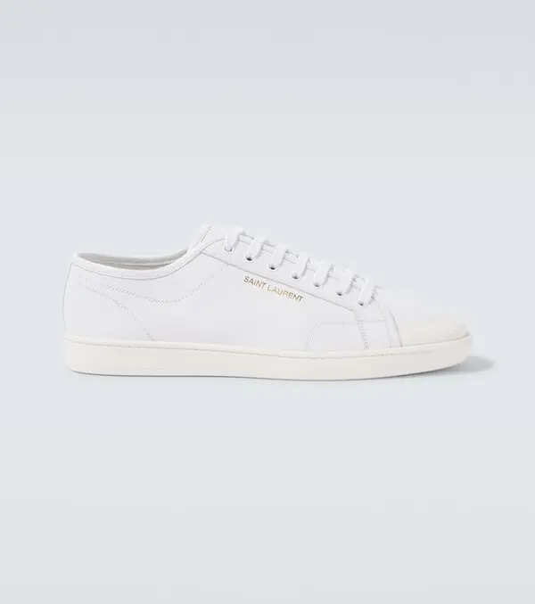 Saint Laurent Gym Leather Sneakers - White