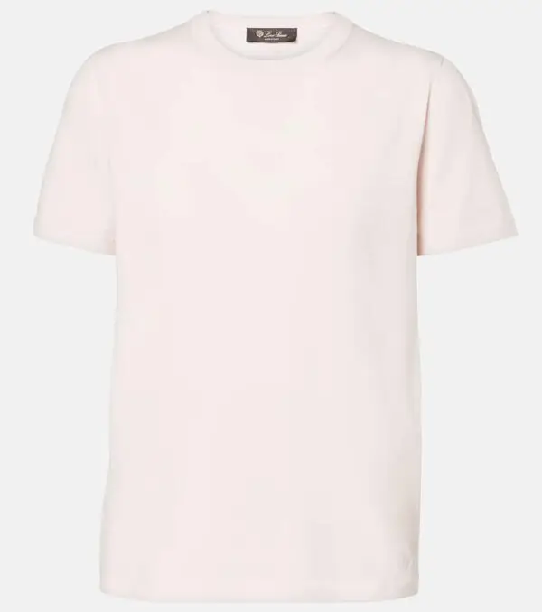 Loro Piana Angera Cotton Jersey T-Shirt Pink Editorialist
