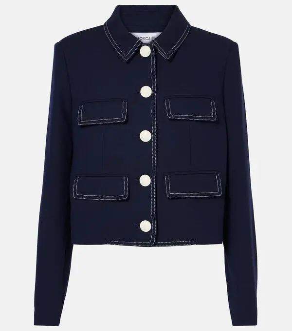 Veronica Beard Constantine Cropped Jacket - Blue
