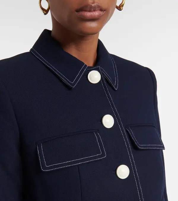 Veronica Beard Constantine Cropped Jacket - Blue
