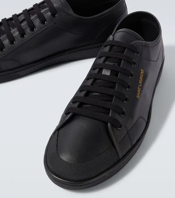 Saint Laurent Gym Leather Sneakers - Black