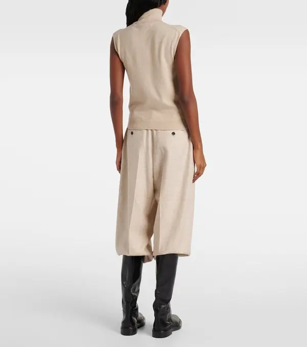 Loro Piana Cashmere Turtleneck Top - Beige